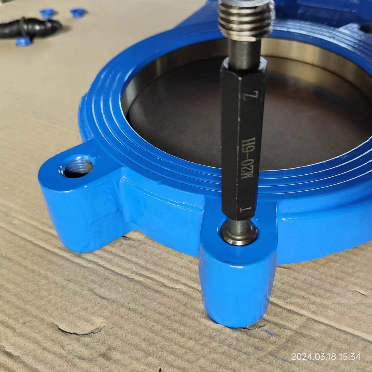 Knife gate valve product pre factory inspection - HB2412 order